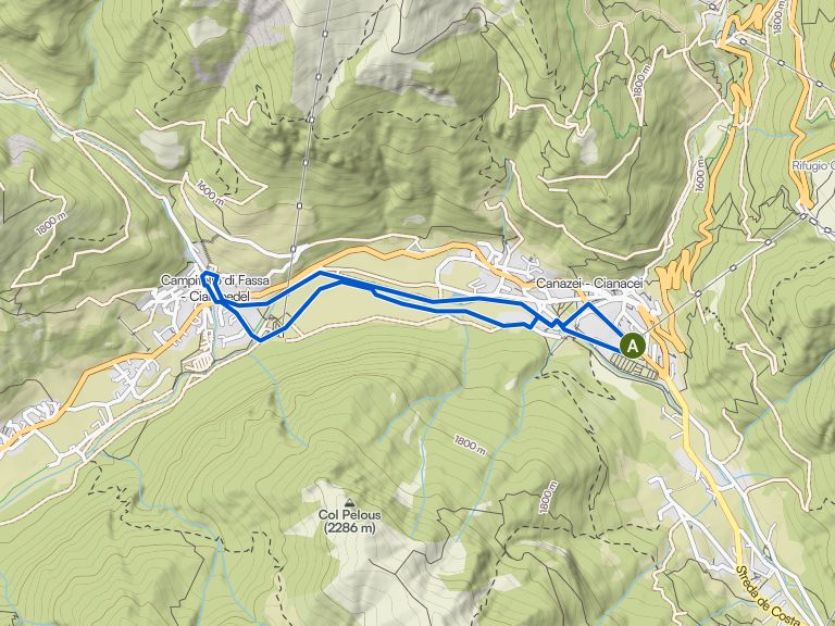 Itinerario escurionistico ad anello da Canazei | escursione | komoot